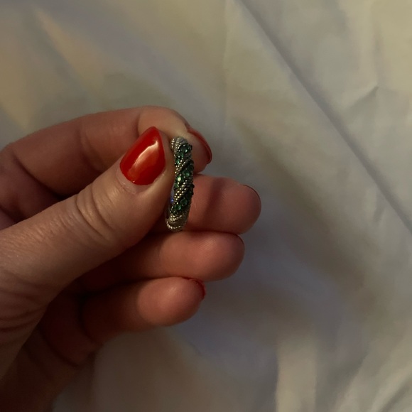 Judith Ripka | Jewelry | Judith Ripka Sterling Silver Ring With Green ...